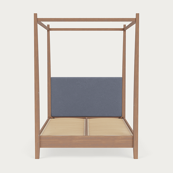 Wardley King Size Four Poster Bed, Oak – Neptune