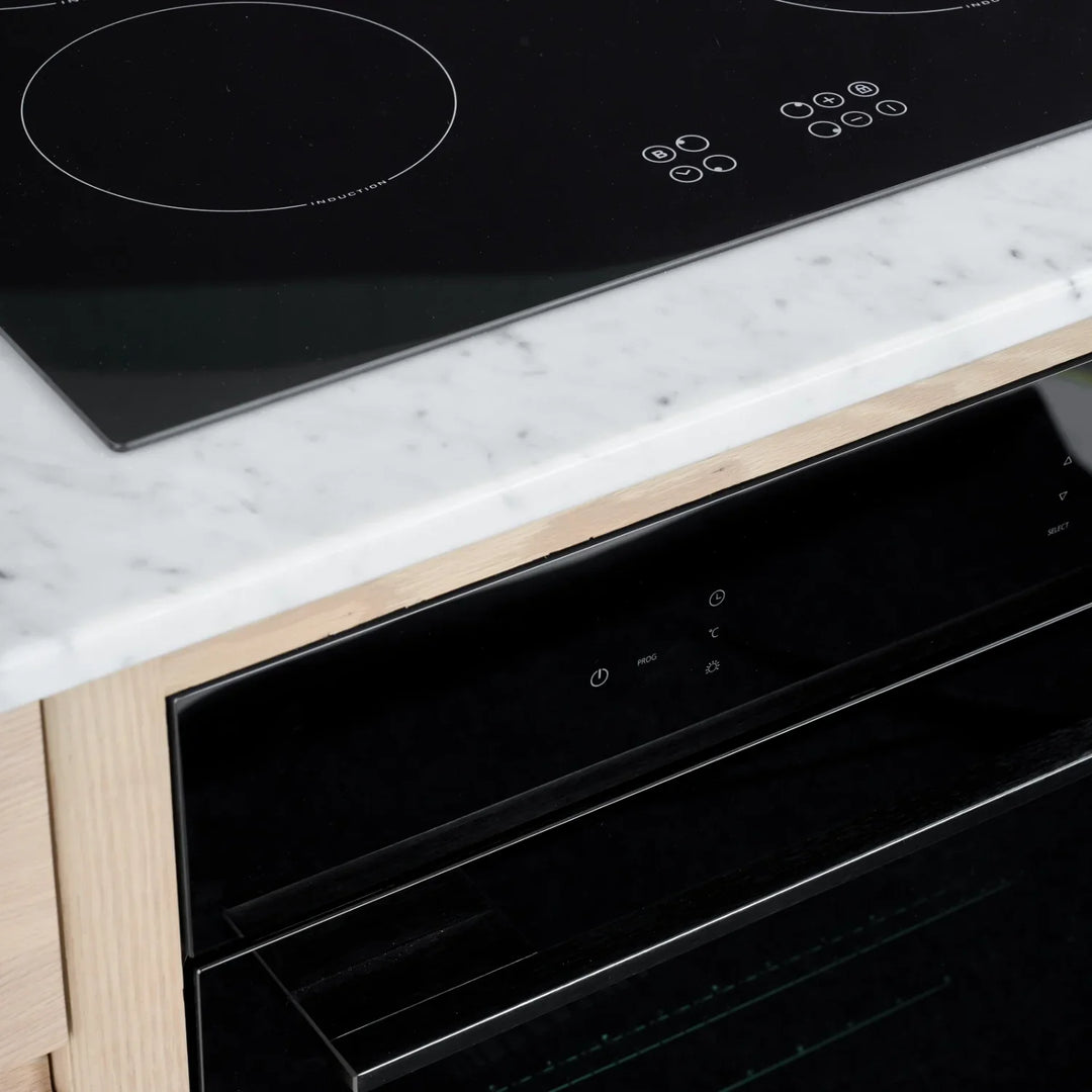 Borough Freestanding Oak Cooking Island with Marble Top – Neptune