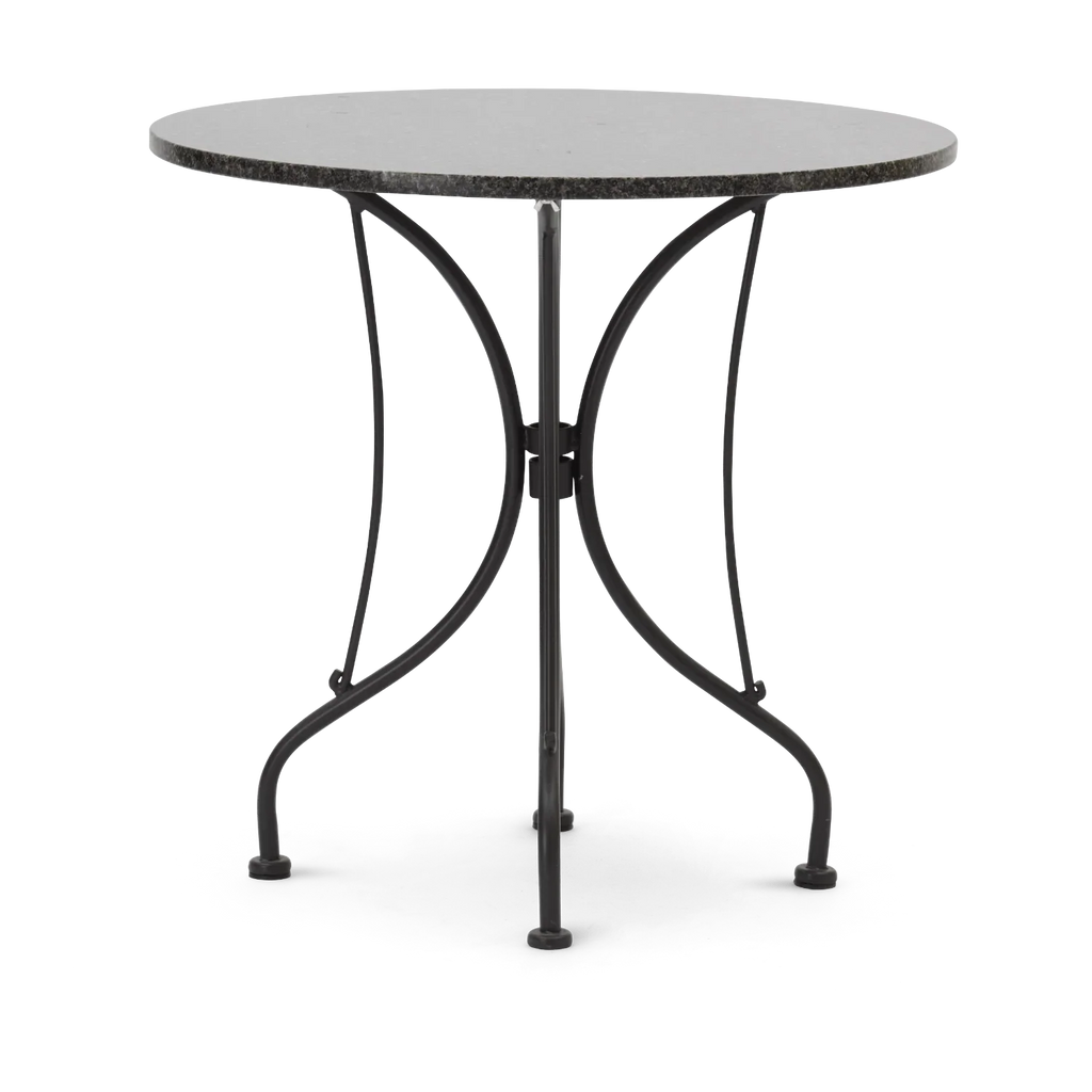 Boscombe Round Metal Bistro Table with Granite Top – Neptune