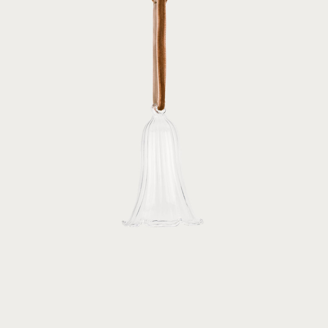Amara Glass Bell Hanging Decoration, Taupe – Neptune