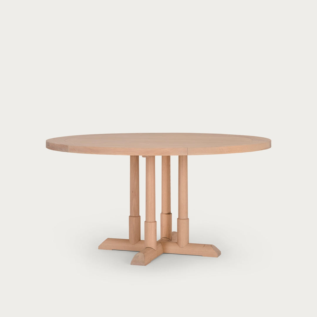 Battersea 6 Seater Round Oak Dining Table – Neptune