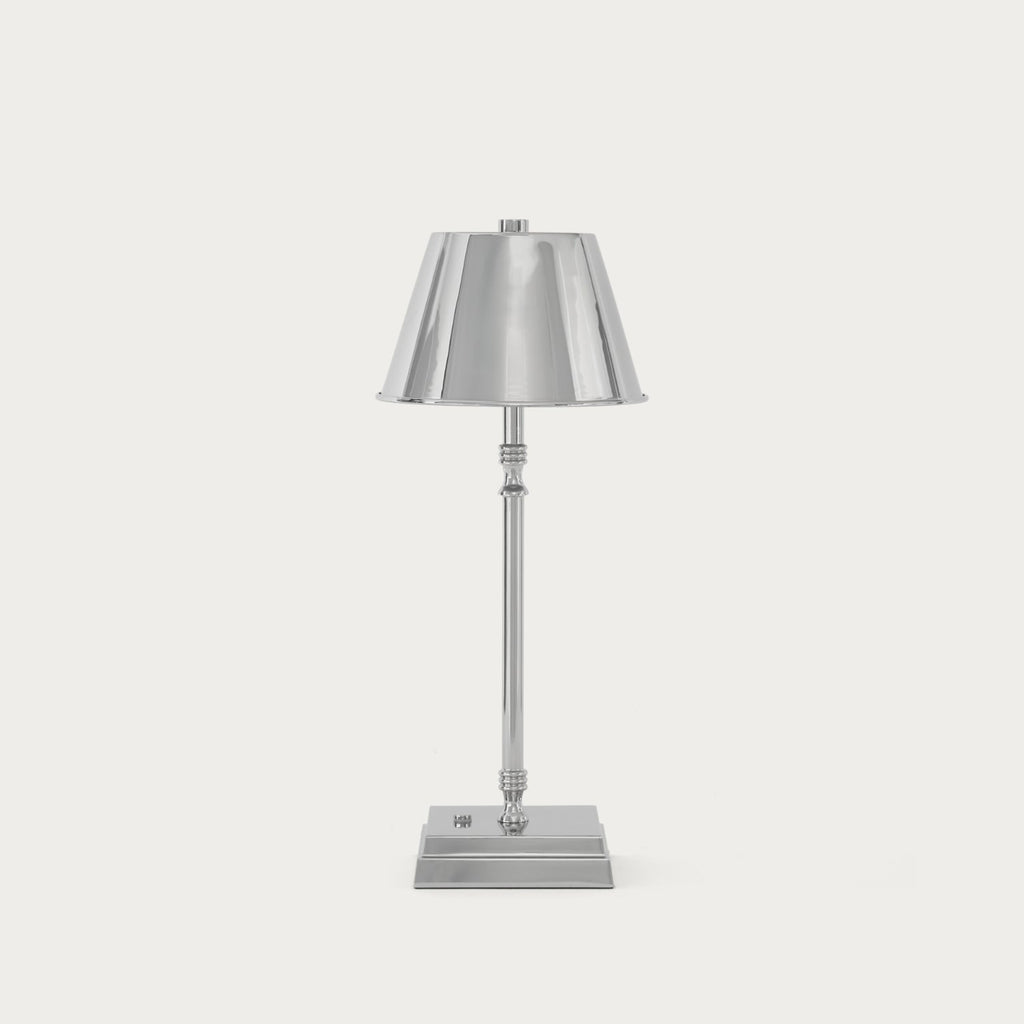 Hanover Small Nickel Cordless Rechargable Lamp – Neptune