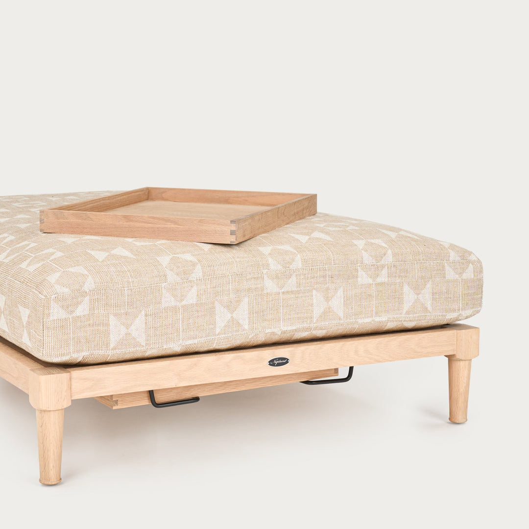 Ophelia Large Footstool, Natural Flag – Neptune
