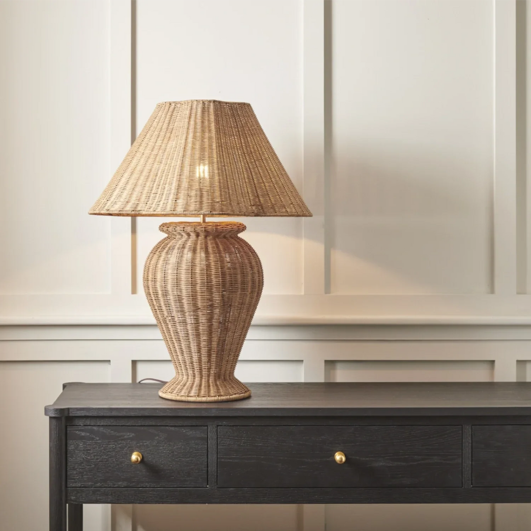 Athena Large Rattan Table Lamp – Neptune
