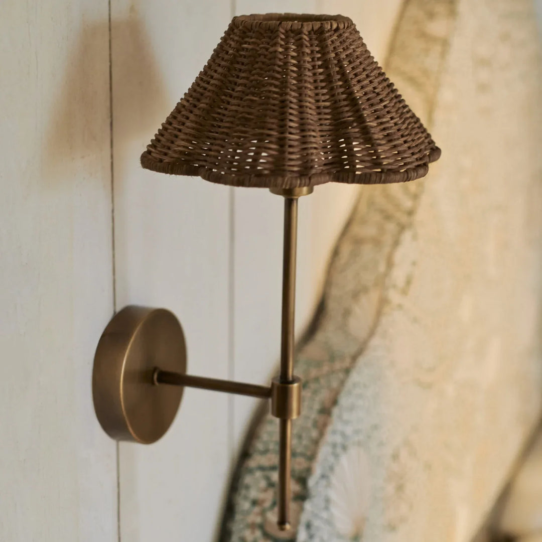 Athena Rattan Mini Wall Light – Neptune