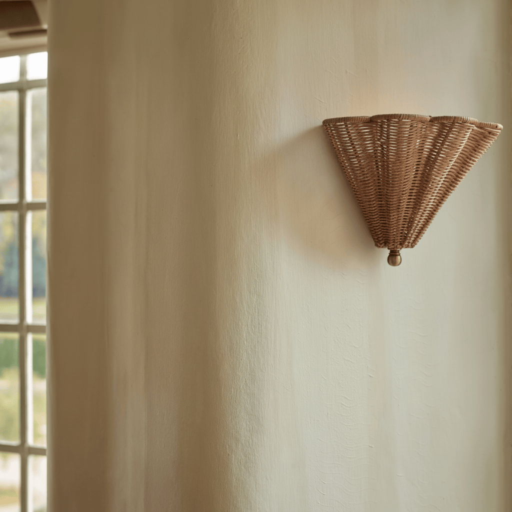 Athena Rattan Wall Uplighter – Neptune