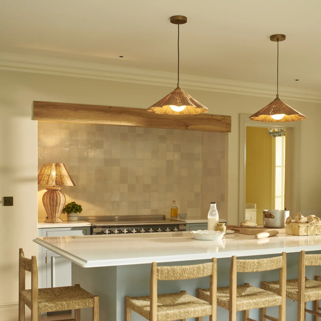 Athena Rattan Pendant Light – Neptune