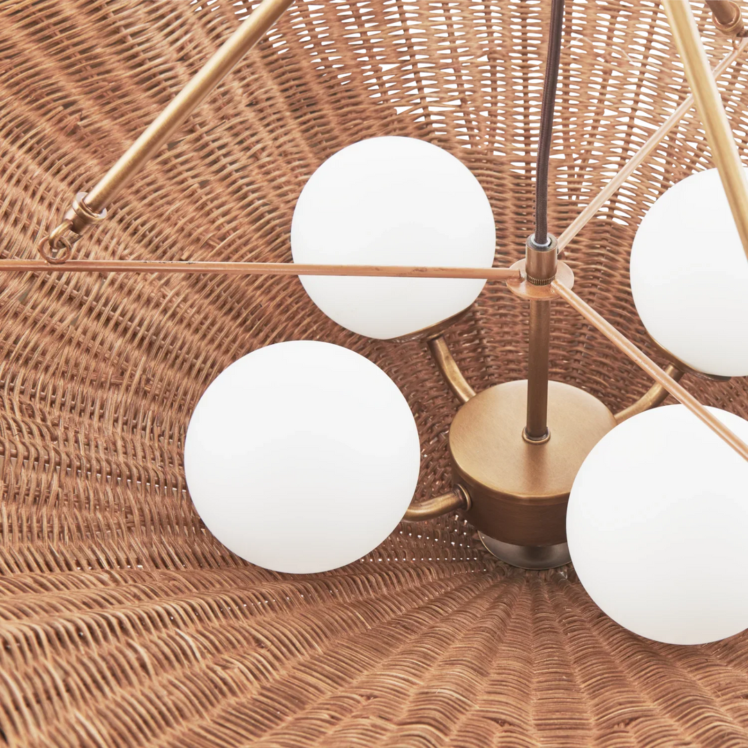 Athena Rattan Pendant Uplighter – Neptune