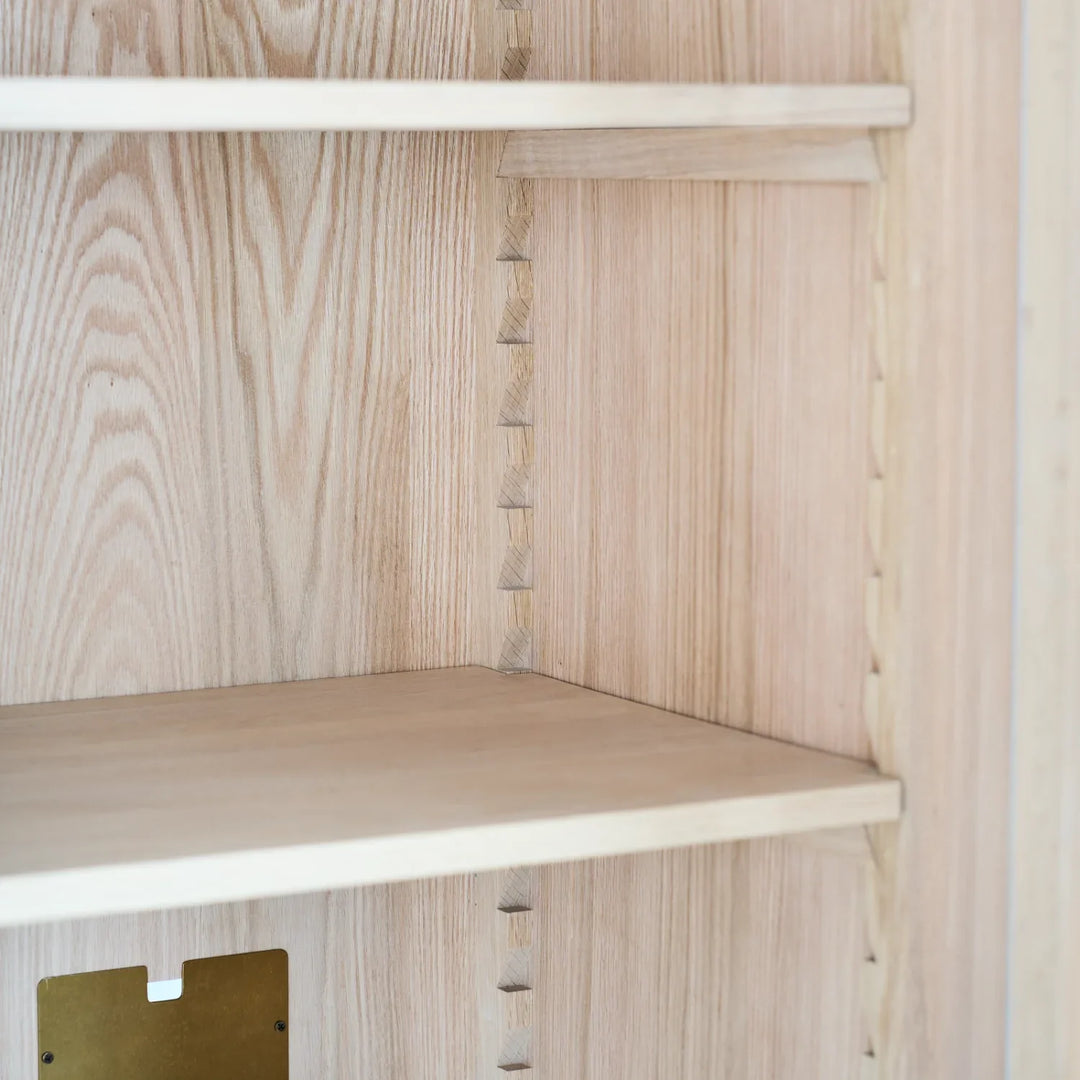 Borough Freestanding Oak Double Kitchen Larder with Marble insert – Neptune