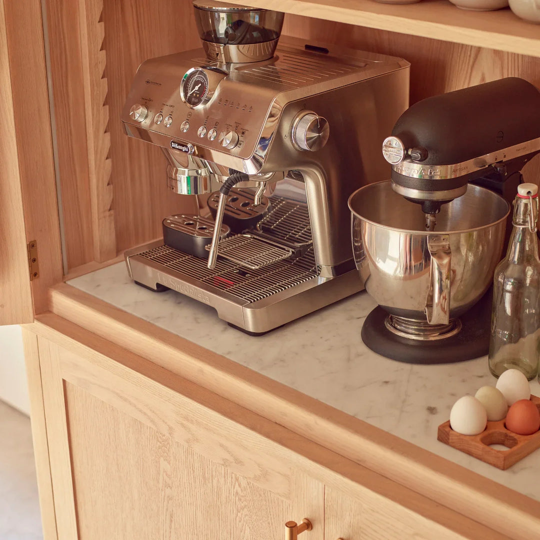 Borough Freestanding Oak Double Kitchen Larder with Marble insert – Neptune