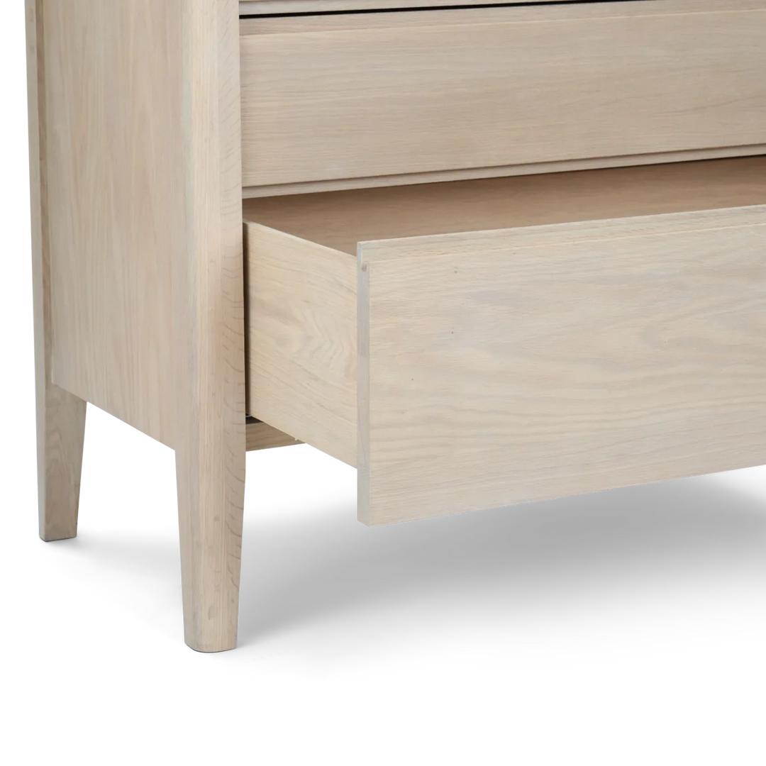 Borough Freestanding Oak Pan Drawer with Marble Top – Neptune
