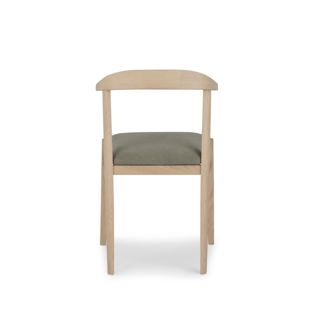 Borough Oak Dining Chair, Signature Linen Moss – Neptune