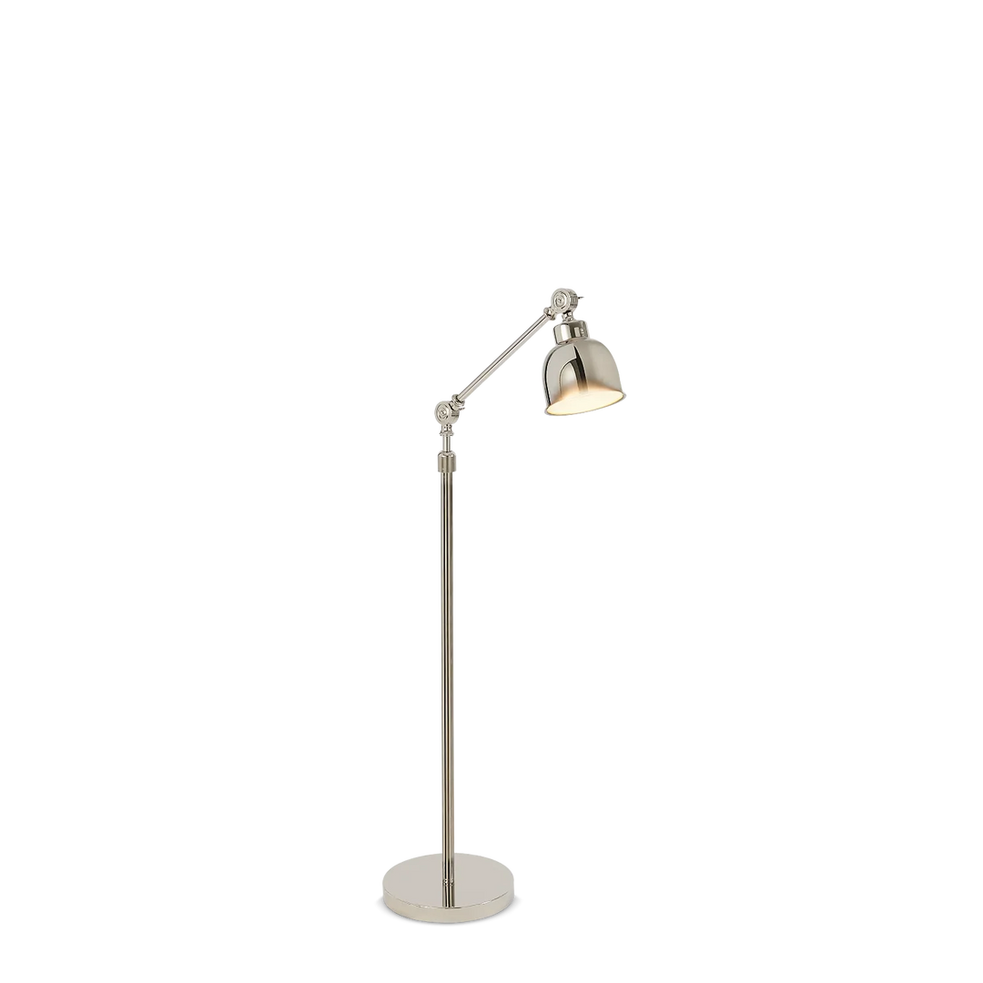 Brompton Nickel Reading Floor Lamp – Neptune
