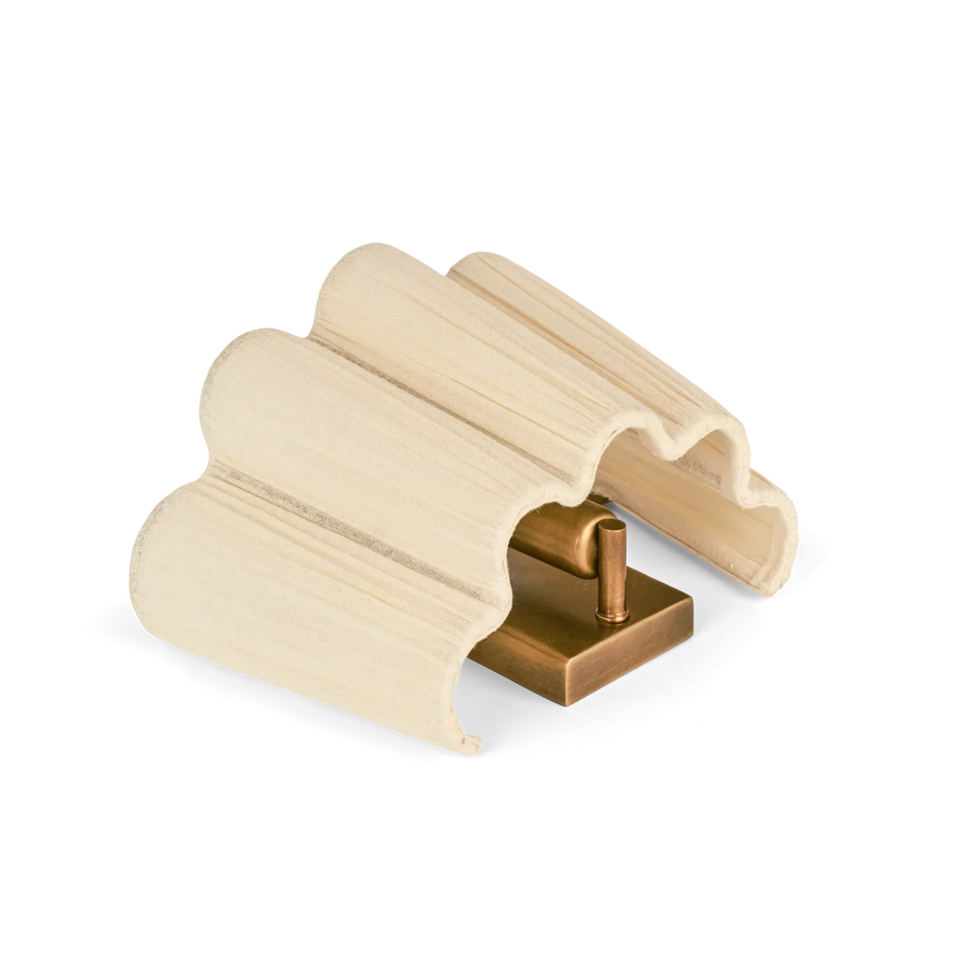 Cecile Gathered Linen Wall Uplighter – Neptune