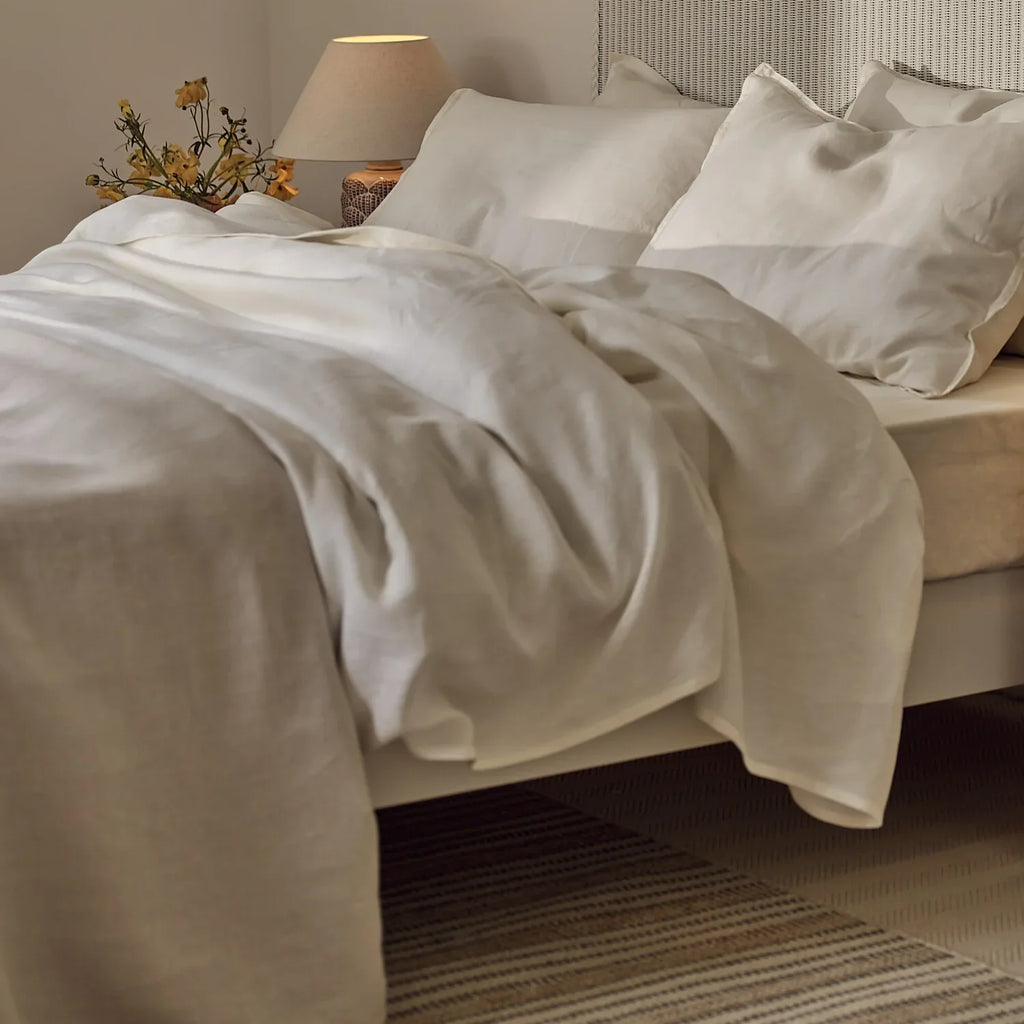 Edith Linen Duvet Cover, Emperor – Neptune