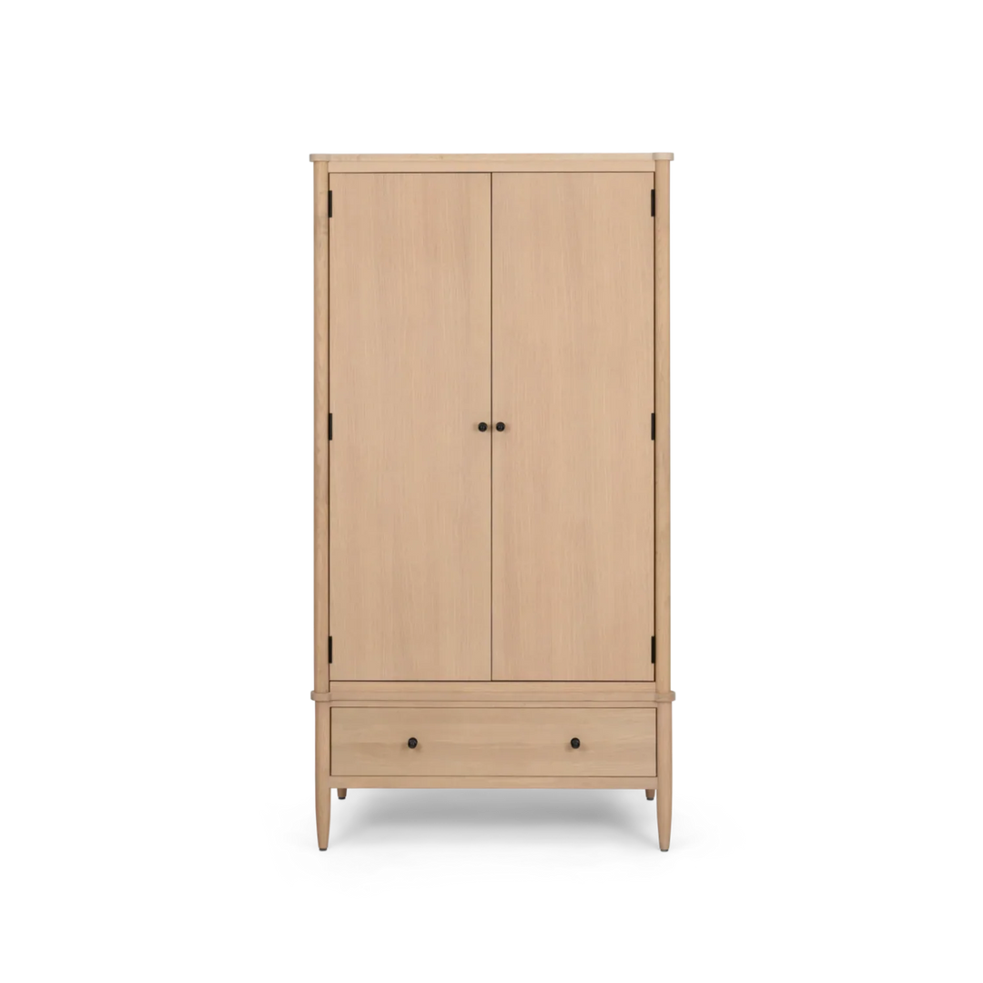 Frome Double Oak Wardrobe, 105cm – Neptune