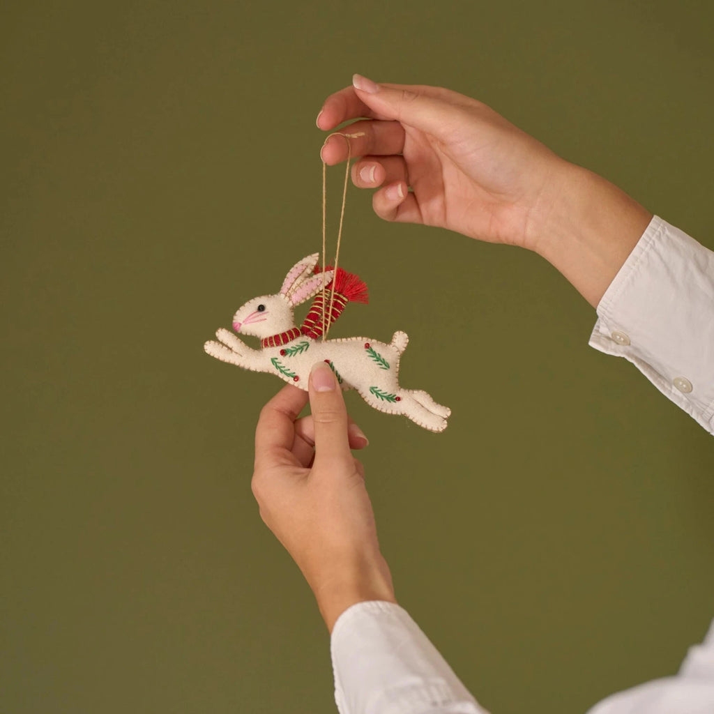 Haydon Felt Jumping Hare Hanging Decoration – Neptune