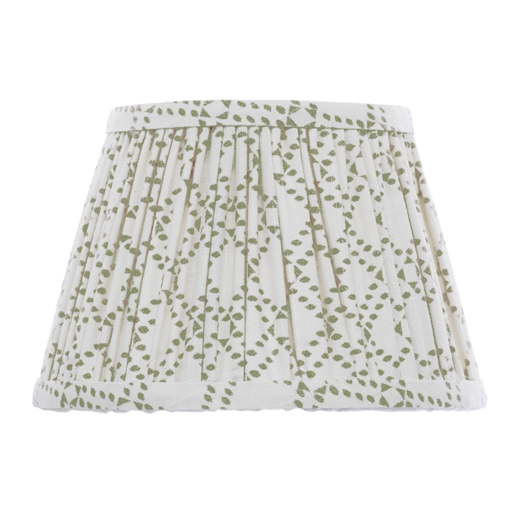Henry Gathered 26'' Linen Empire Lampshade, Thea Sage Print – Neptune