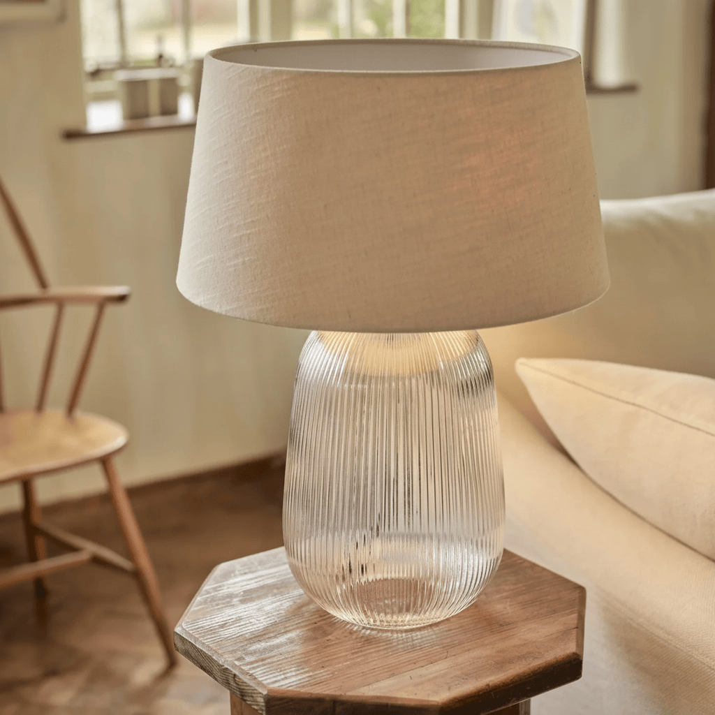 Malton Fluted Glass Pill Table Lamp – Neptune