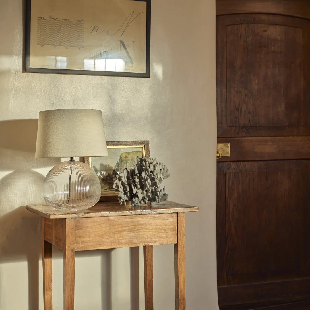 Malton Fluted Glass Round Table Lamp – Neptune