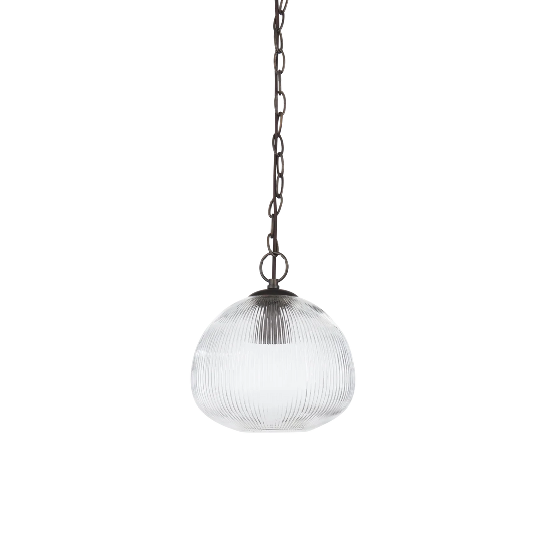 Malton Fluted Glass Round Pendant Light – Neptune
