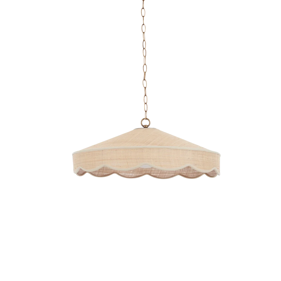 Marina Large Scalloped Raffia Pendant Light – Neptune