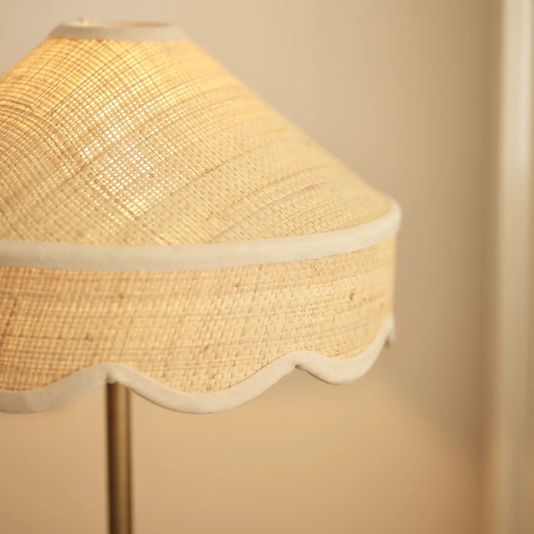 Marina Scalloped Raffia Table Lamp – Neptune