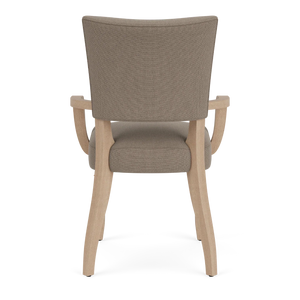 Mowbray Carver Dining Chair, Heavyweight Linen Spelt with Vintage Oak ...