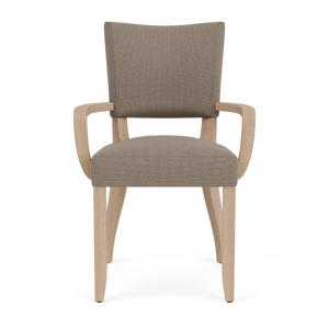 Mowbray Carver Dining Chair, Heavyweight Linen Spelt with Vintage Oak ...