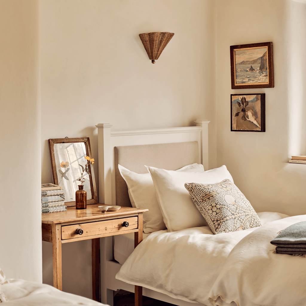 Chichester King Size Bed with Upholstered Headboard, Painted – Neptune