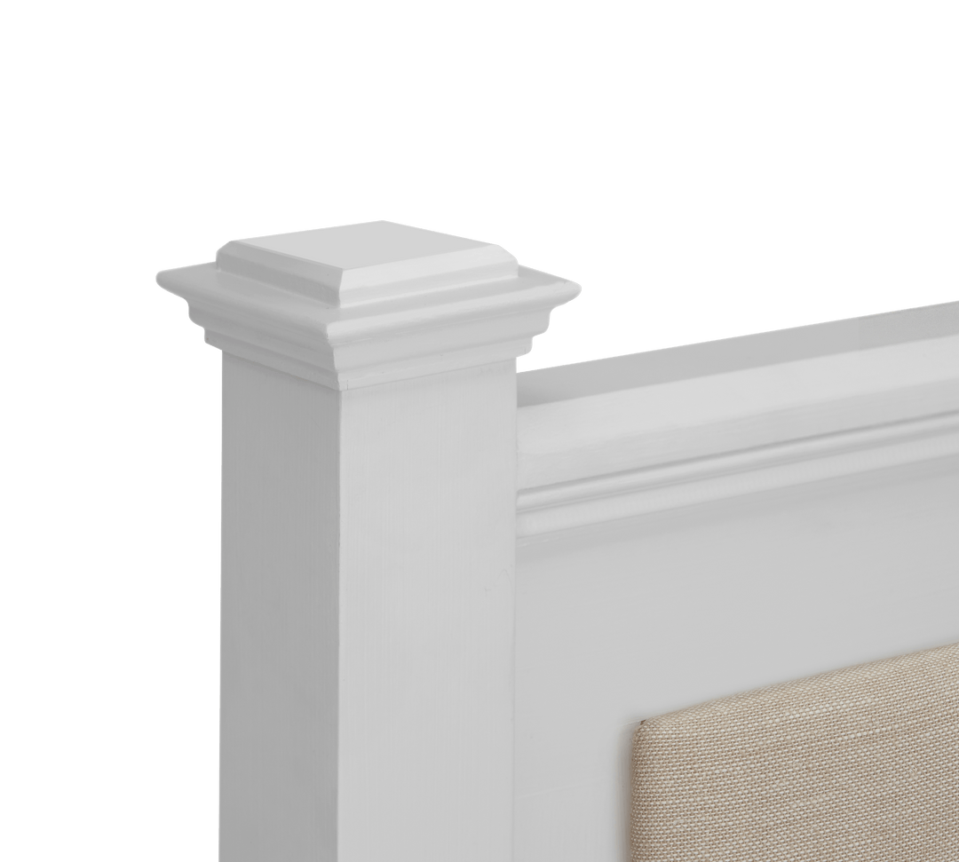 Chichester Double Bed with Upholstered Headboard, Painted – Neptune