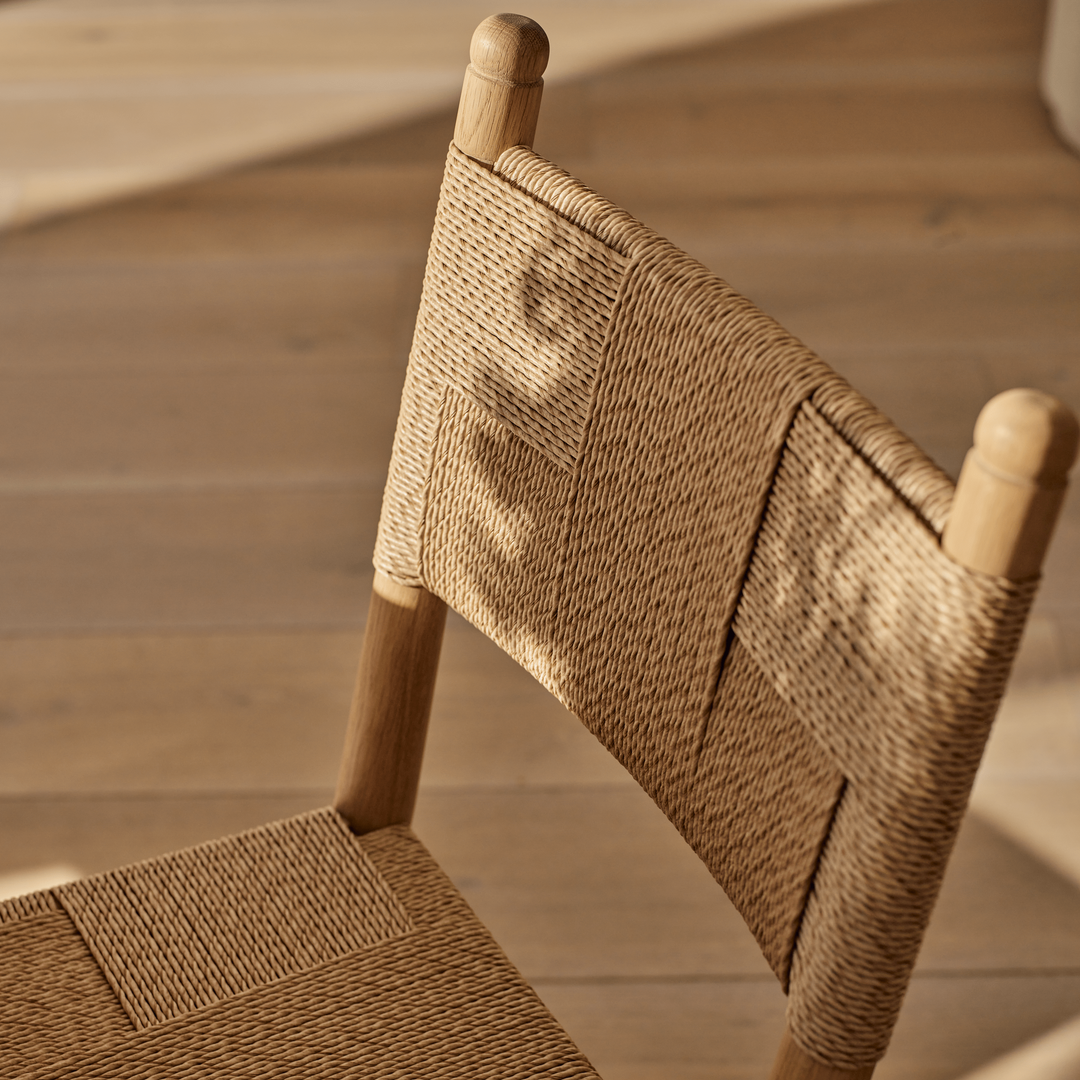 Tilbury Oak & Rattan Bar Stool – Neptune