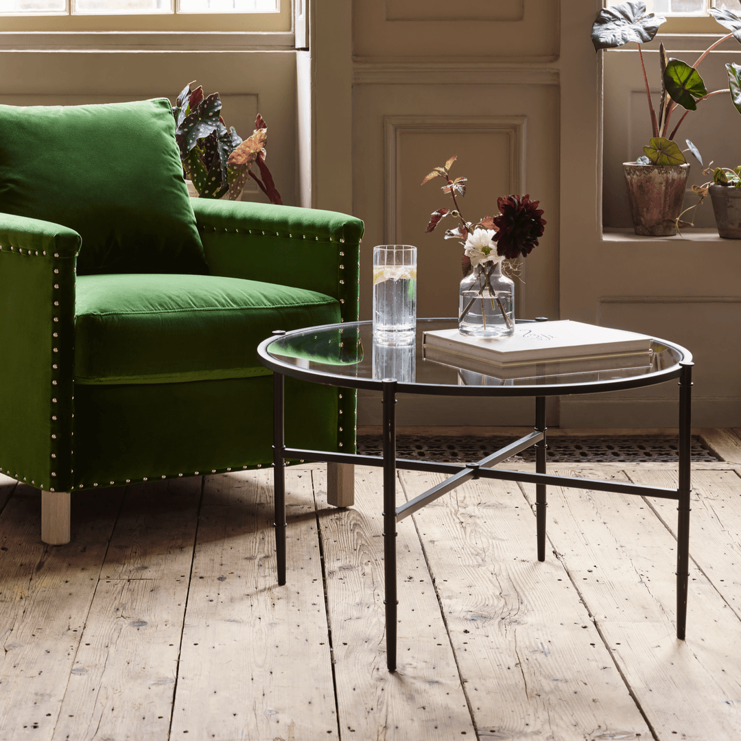 Coniston Round Glass Coffee Table – Neptune
