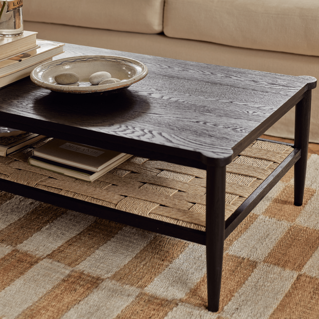 Frome Oak Console Table, Warm Black – Neptune