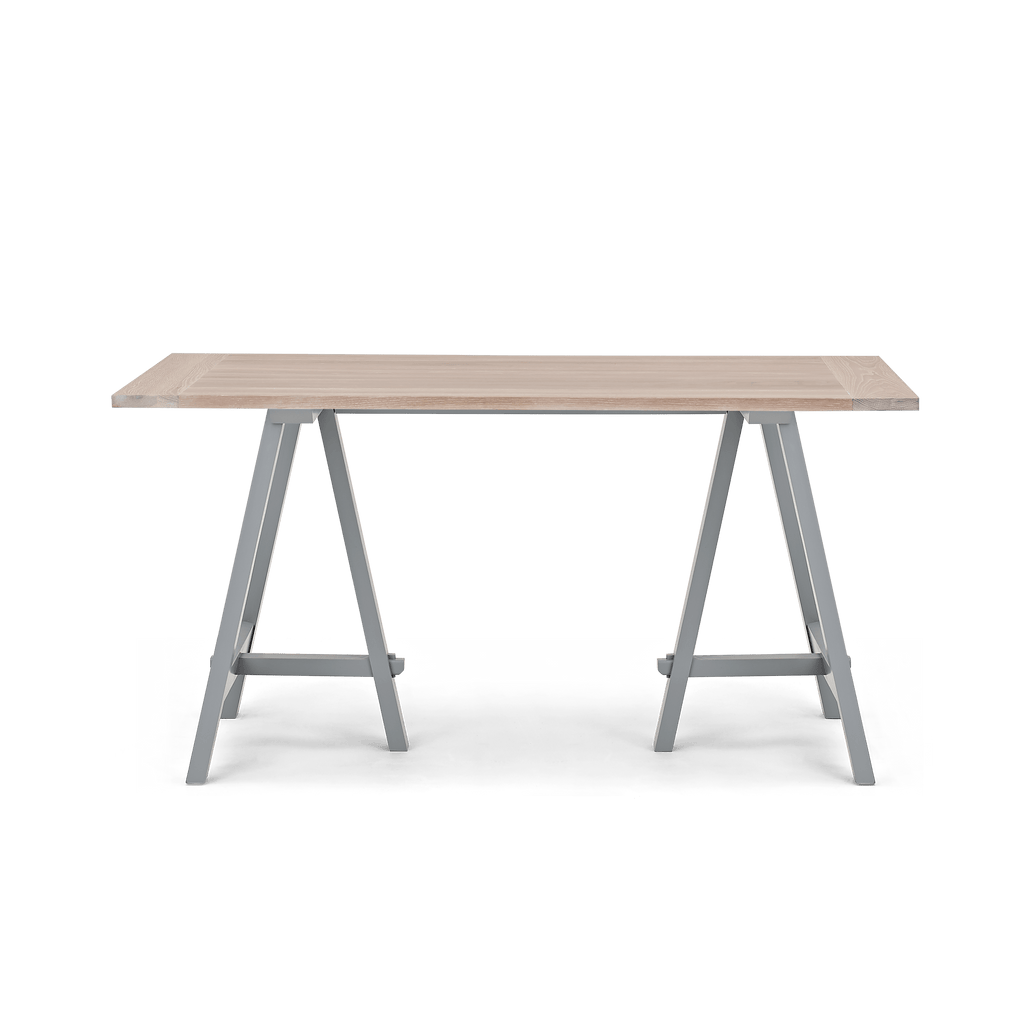 Hebden Trestle Table, Painted legs – Neptune