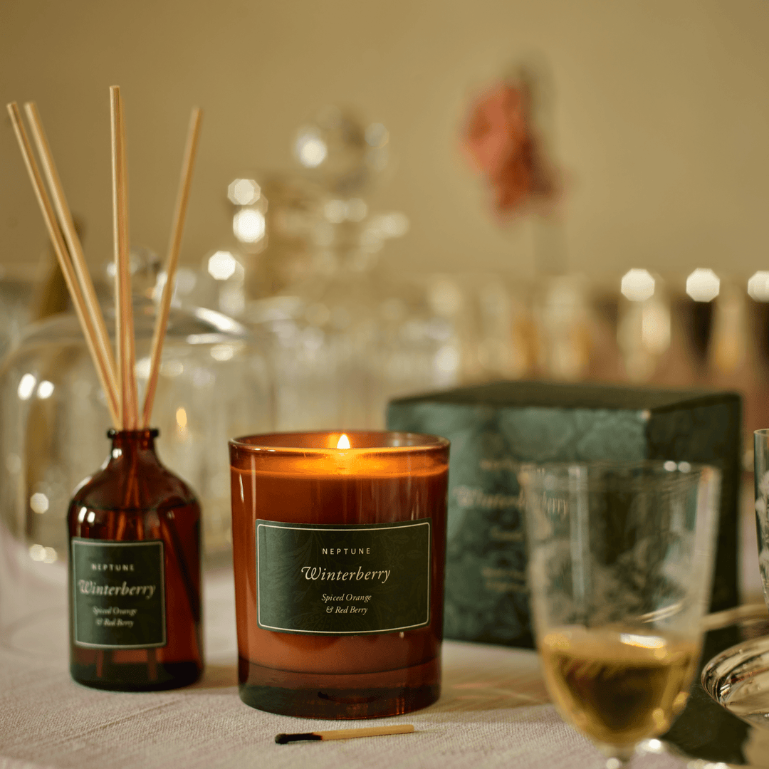 Winterberry Reed Diffuser, Spiced Orange & Red Berry – Neptune