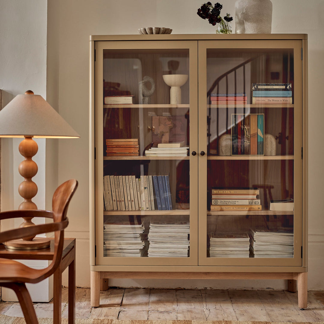 Henley Low Oak Bookcase – Neptune