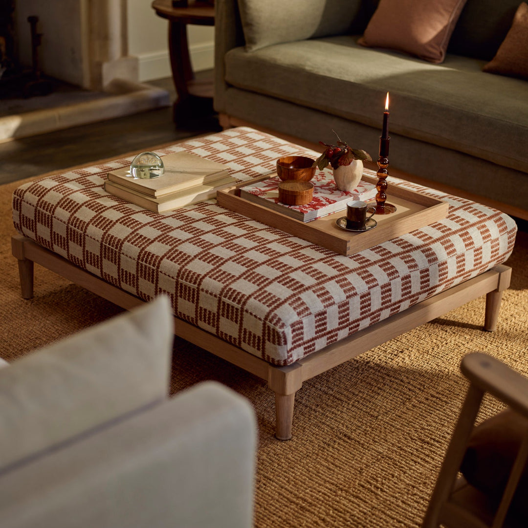Ophelia Large Footstool, Rust Cove – Neptune