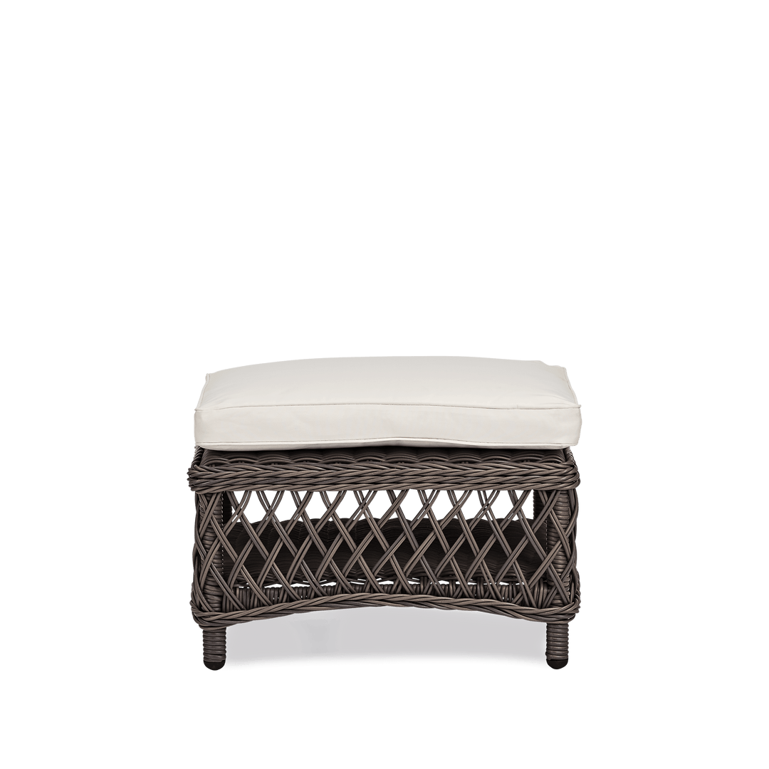 Harrington Wicker Garden Footstool – Neptune