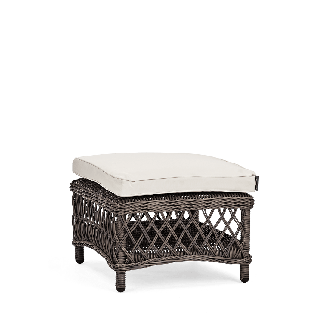 Harrington Wicker Garden Footstool – Neptune