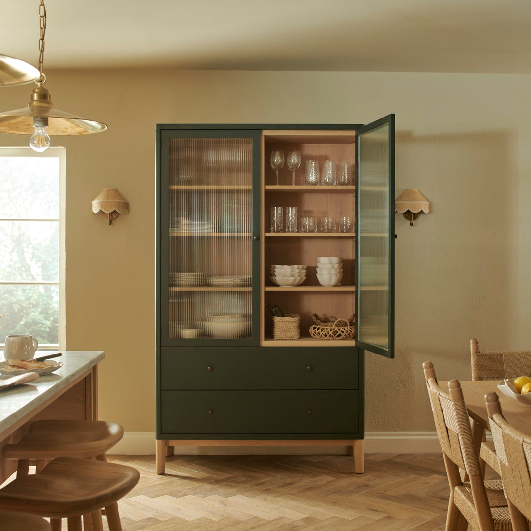 Farlow 1200 Full Height Freestanding Larder, Constable Green – Neptune