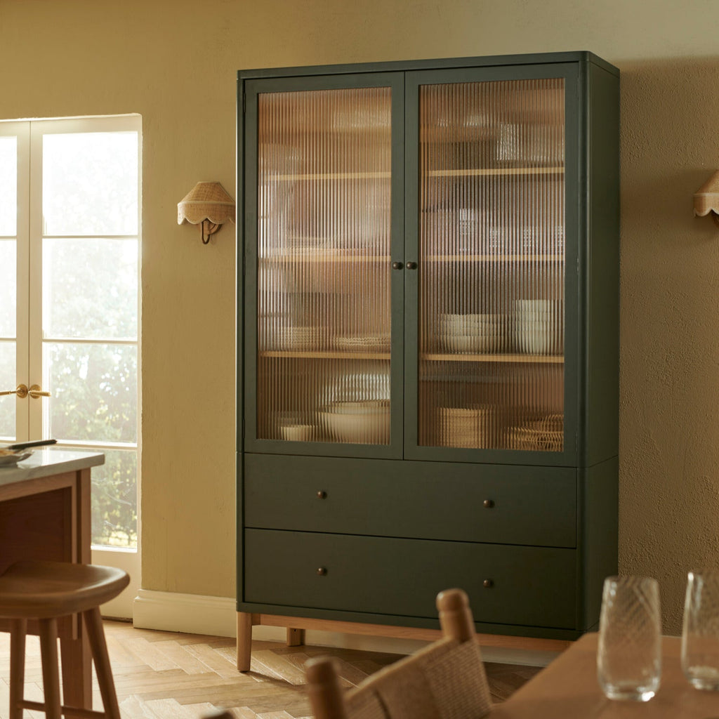 Farlow Freestanding Double Kitchen Larder, Constable Green – Neptune