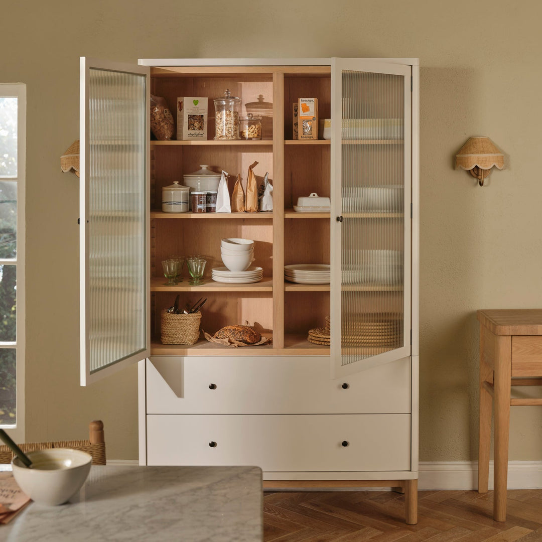Farlow 1200 Full Height Freestanding Larder - Silver Birch – Neptune