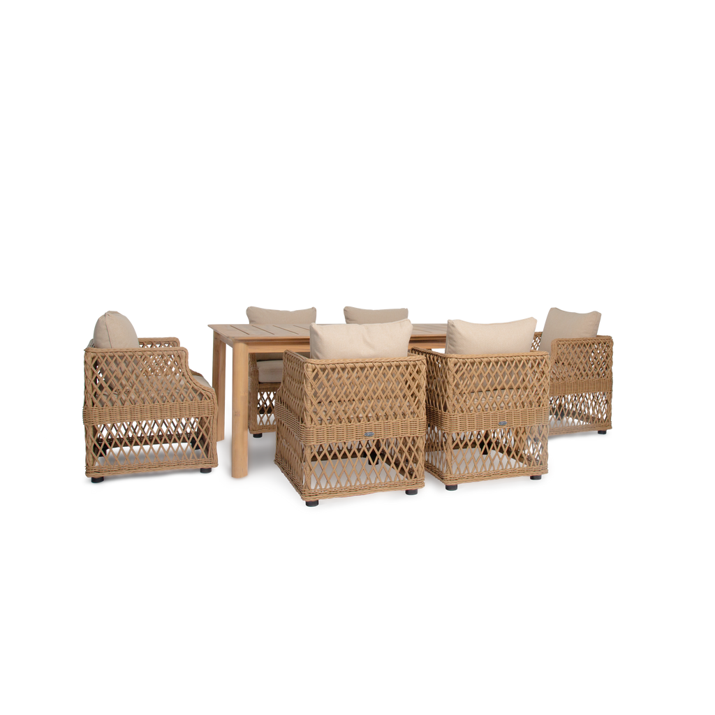 Kew Table with Longmeadow Carver Chairs – Neptune