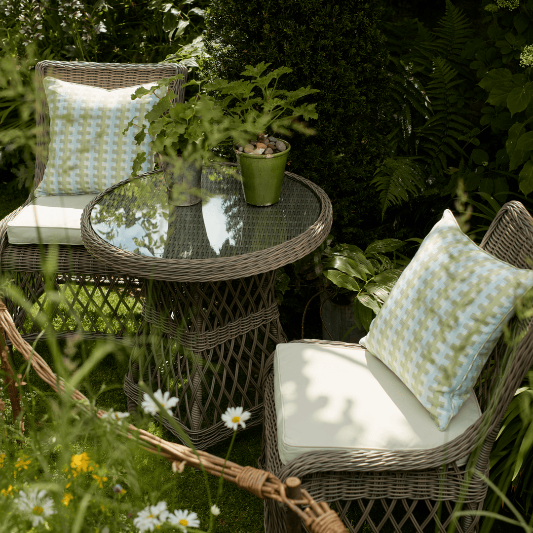 Boscombe 2 Seater Metal Bistro Set with Granite Top – Neptune