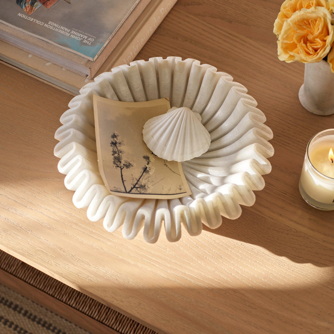 Malpas Scalloped Marble Bowl – Neptune