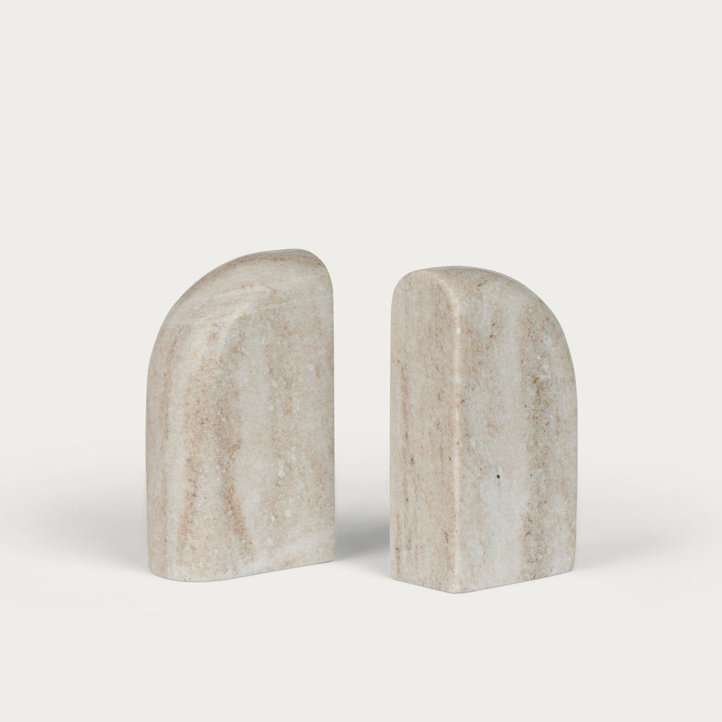 Malborough Round Marble Bookends – Neptune