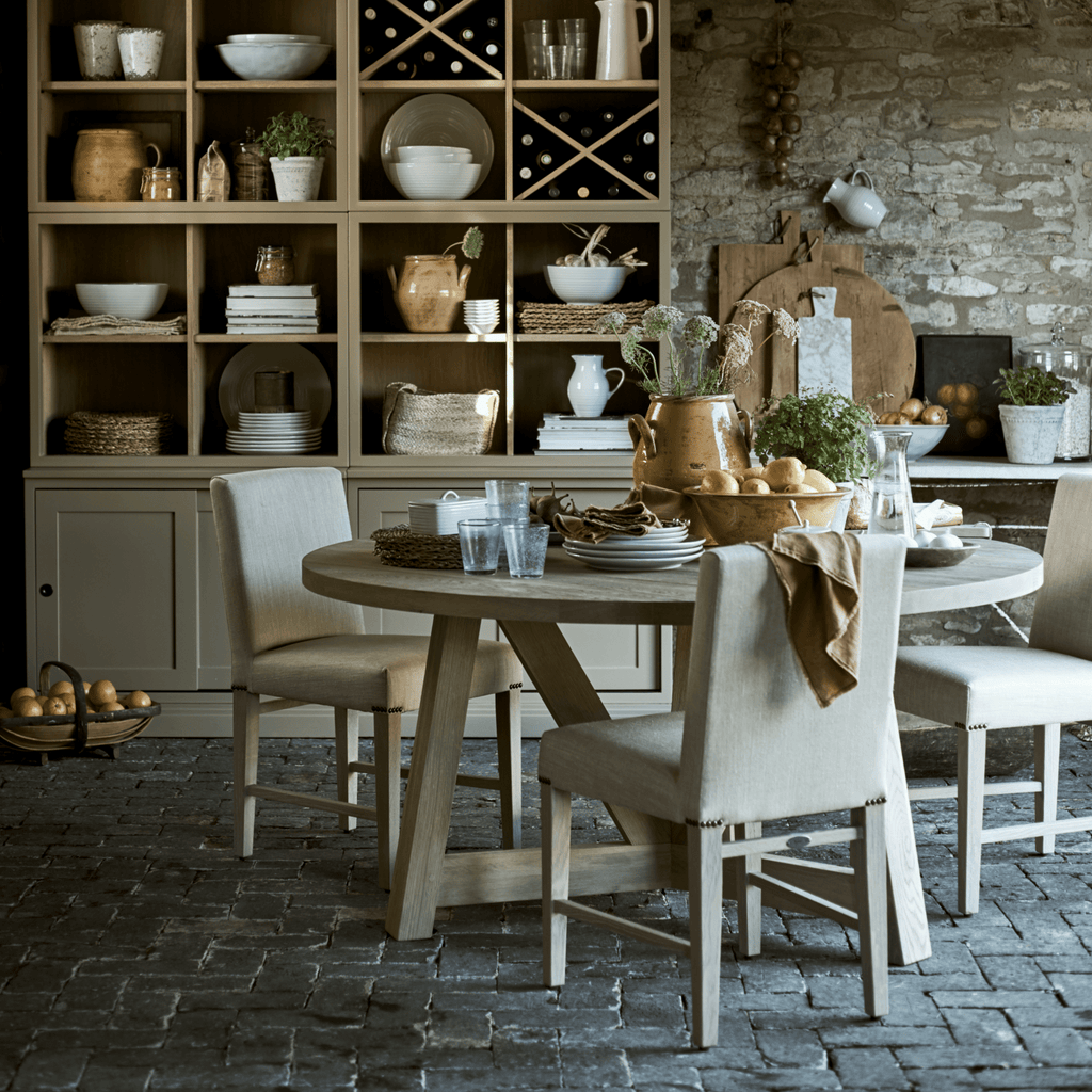 Arundel 6 Seater Round Oak Dining Table – Neptune