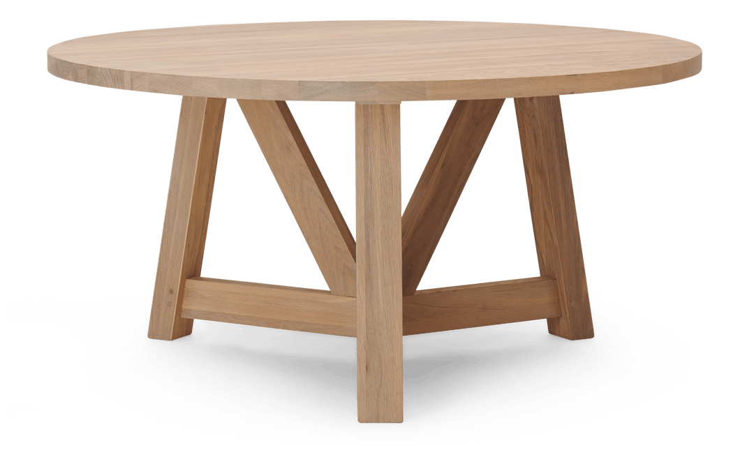 Arundel 6 Seater Round Oak Dining Table – Neptune
