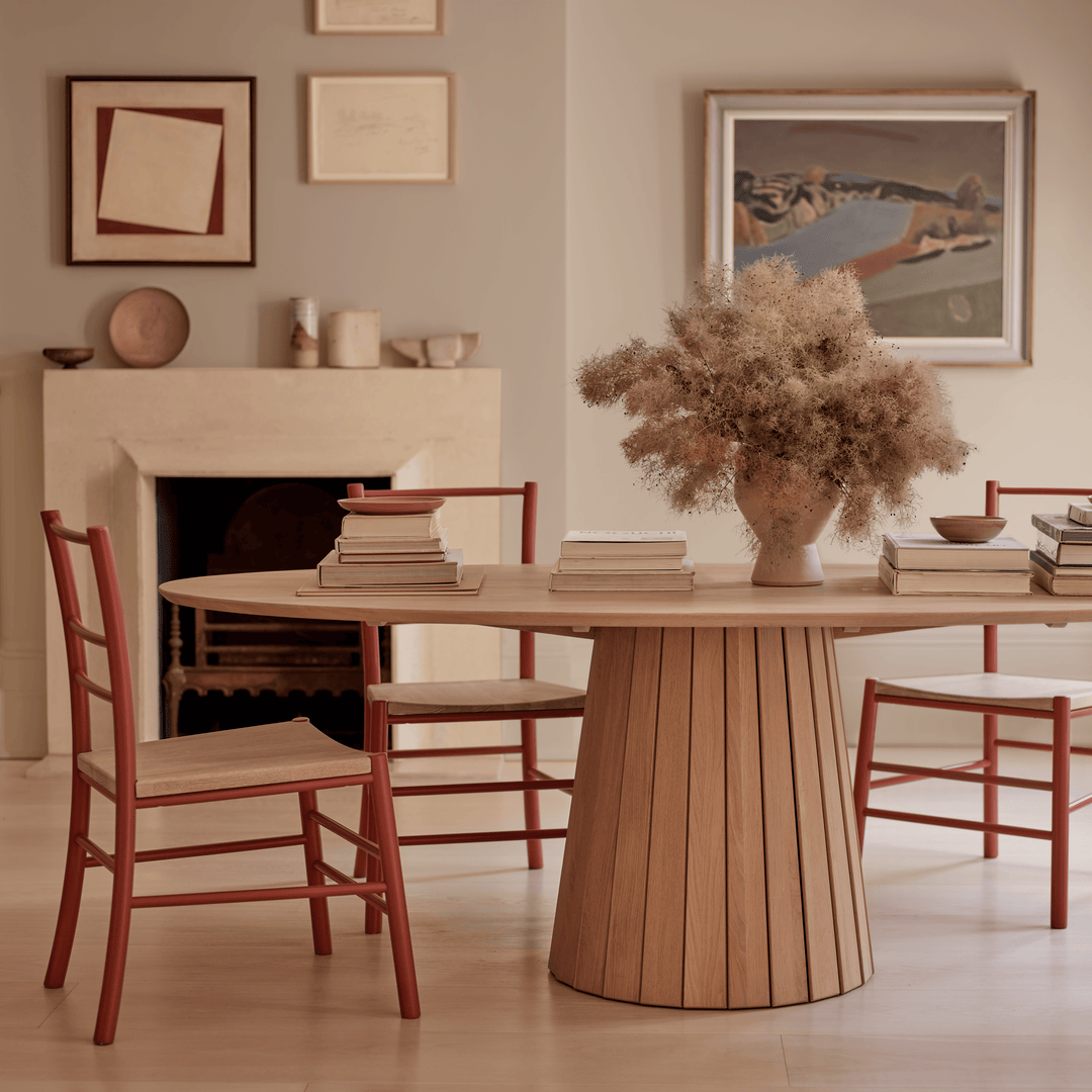 Stratford 6 Seater Oval Oak Dining Table – Neptune